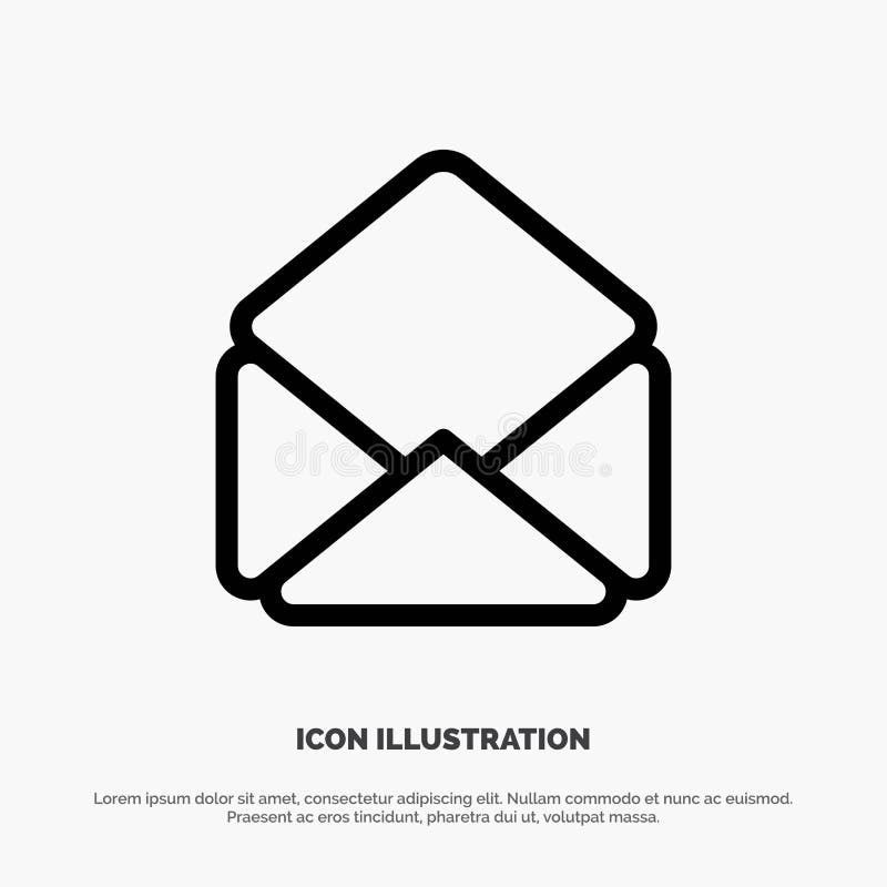 Email Open Envelope Paper Sticker with Shadow. Vector Isolated Label ...