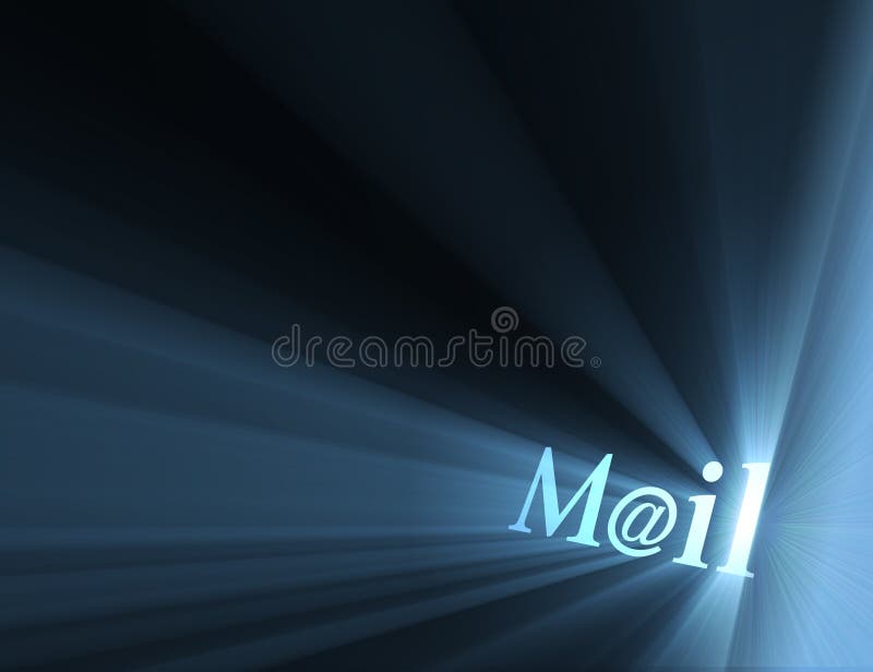 Mail at Email Symbol Light Flare Stock Illustration - Illustration of ...