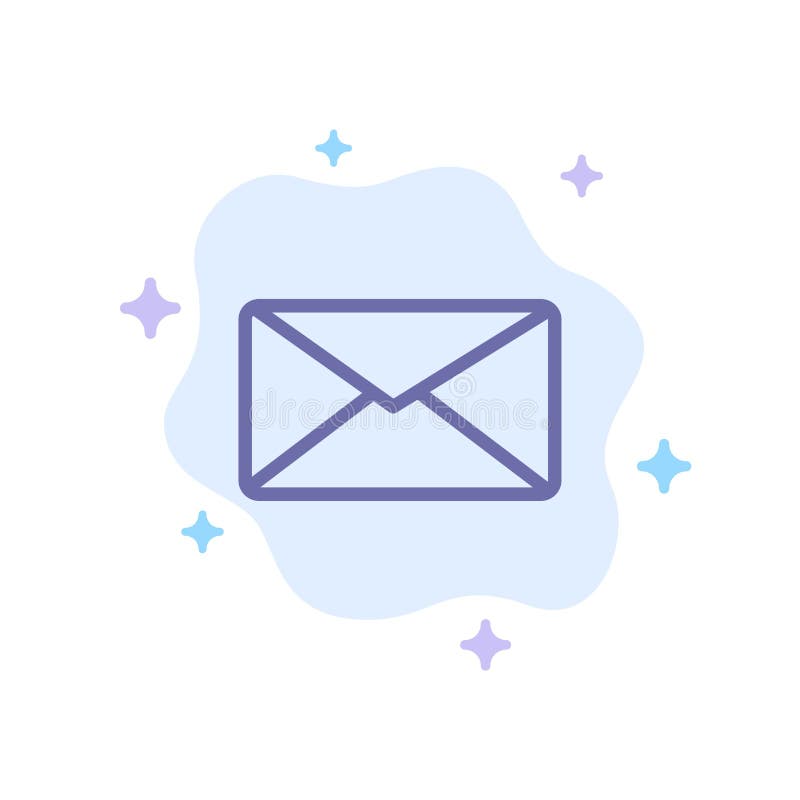 Mail, Email, User, Interface Blue Icon on Abstract Cloud Background ...