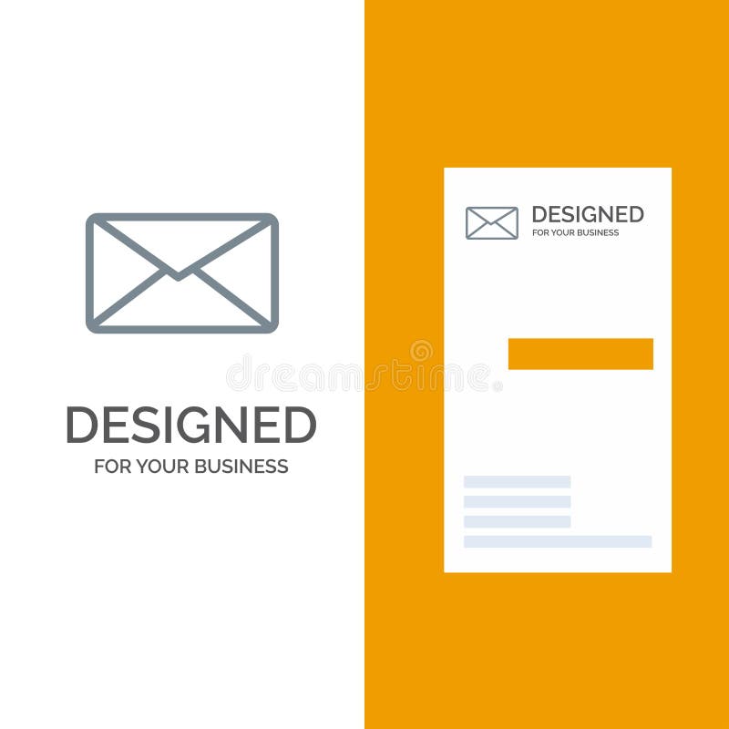Mail, Email, User, Interface Grey Logo Design and Business Card ...