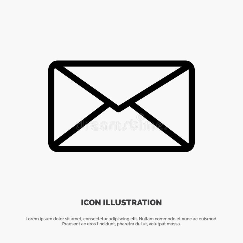Mail, Email, User, Interface Line Icon Vector Stock Vector ...