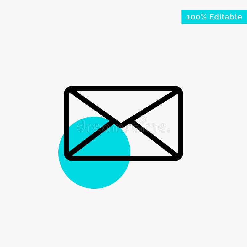 Mail, Email, User, Interface Turquoise Highlight Circle Point Vector ...