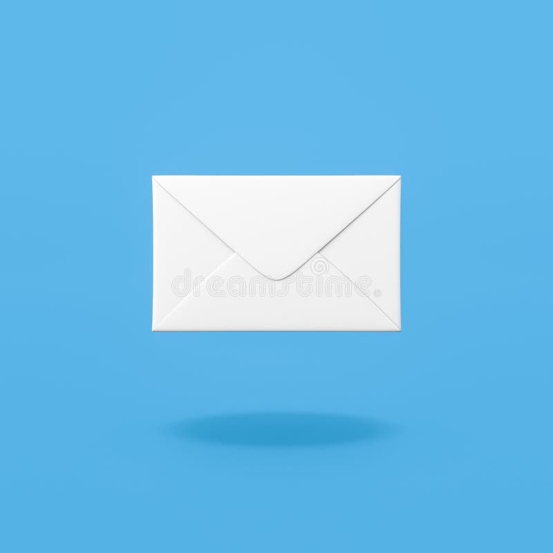 Mail Envelope on Blue Background Stock Illustration - Illustration of ...