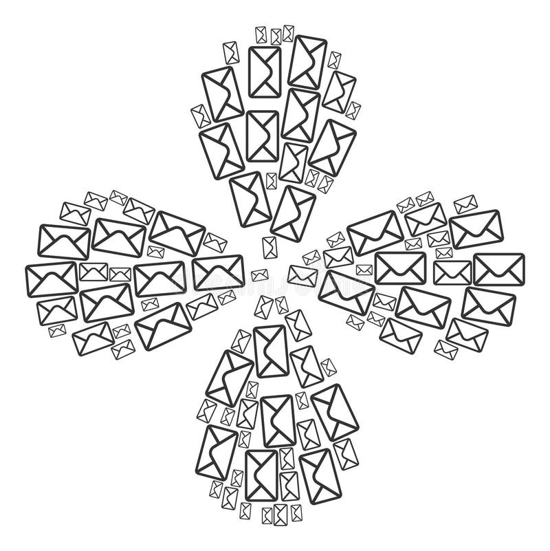 Mail Envelope Twice Firework Fountain Stock Vector - Illustration of ...