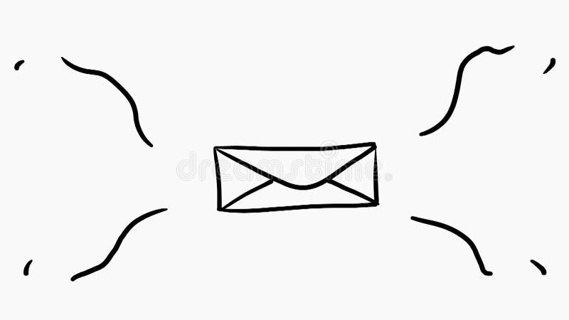 Mail Envelope Draw Animation Stock Video - Video of communication ...