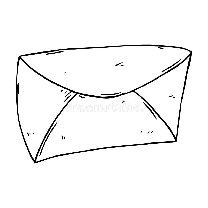 Mail Envelope Hand Drawn. Vector of Envelope. Postal Envelope Icon ...
