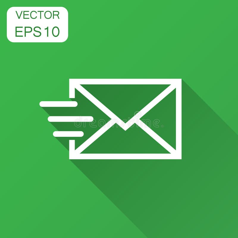 Mail Envelope Icon in Flat Style. Email Message Vector Illustration ...