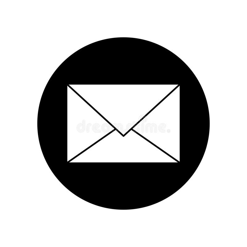 Mail Envelope Icon Illustration. Message Symbol in a Circle. Minimal ...