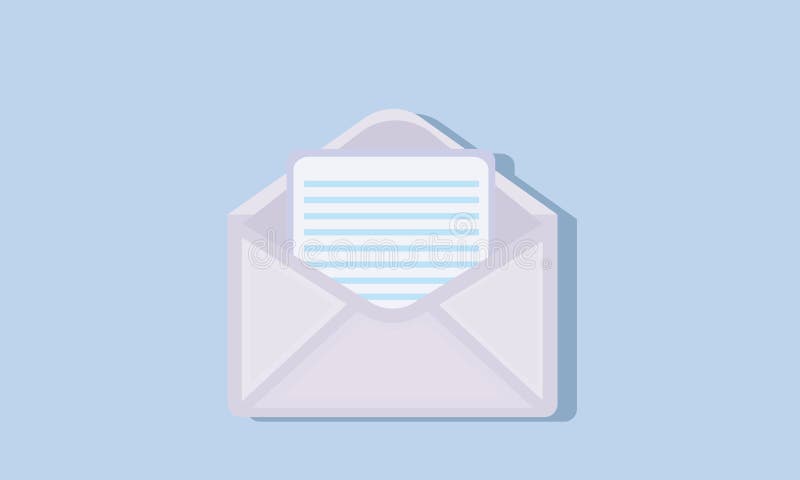 Mail Envelope Icon with Notification New Message. Minimal Email Letter ...