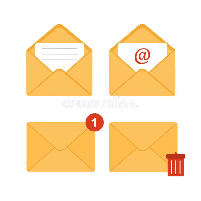 Mail Envelope Icon. Receiving SMS Messages, Notifications, Invitations ...
