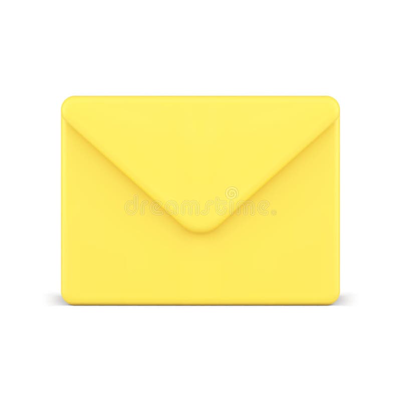 Mail Envelope Incoming Message New Letter Notification Yellow Email ...