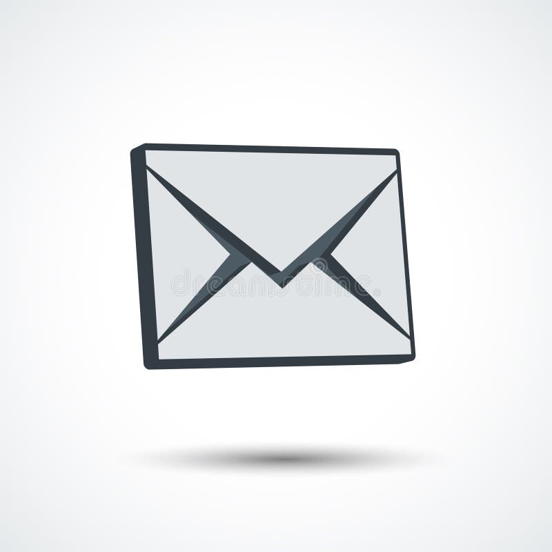 Mail, Envelope, Letter Post on White Background Isolated Object ...