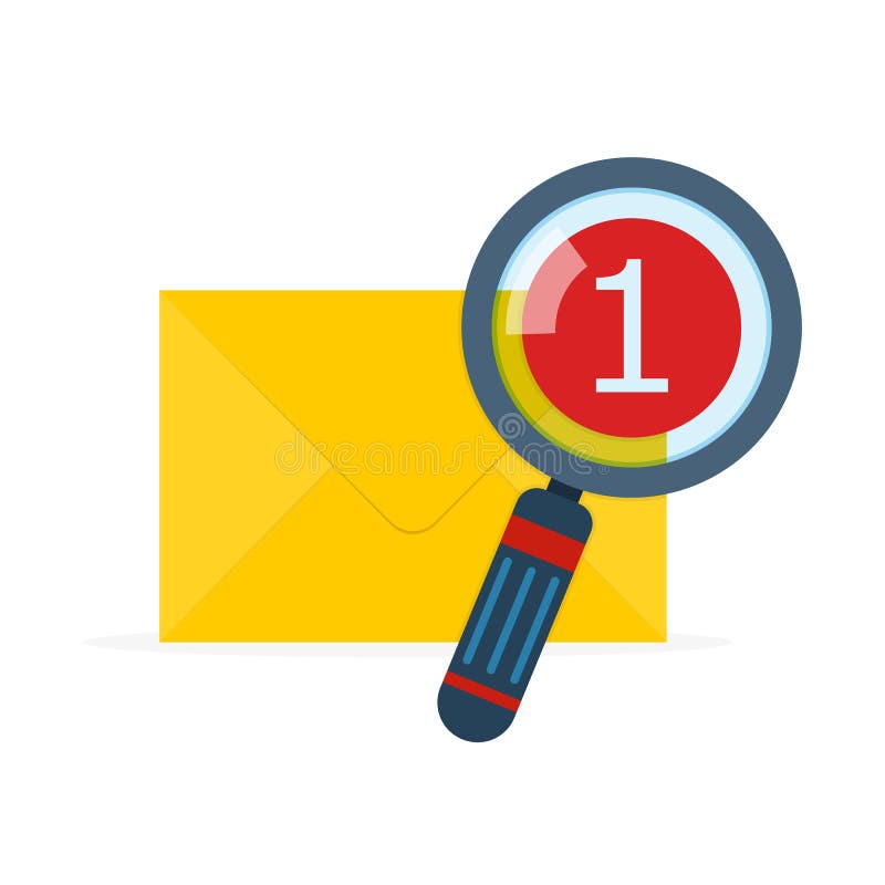 Mail Checking Icon. Vector Illustration Stock Illustration ...