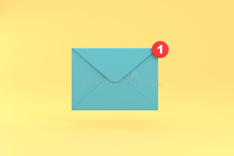 Mail Envelope with Notification New Message. Envelope Email Unread ...