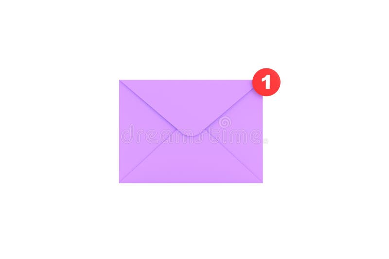 Mail Envelope with Notification New Message. Envelope Email Unread ...
