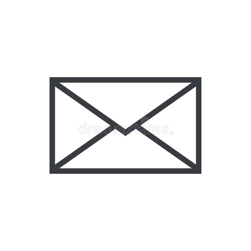 Mail Envelope Outline Icon, Flat Design Style, Vector Illustration ...