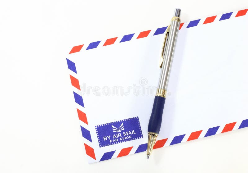Mail envelope with pen stock image. Image of graphic - 33192205