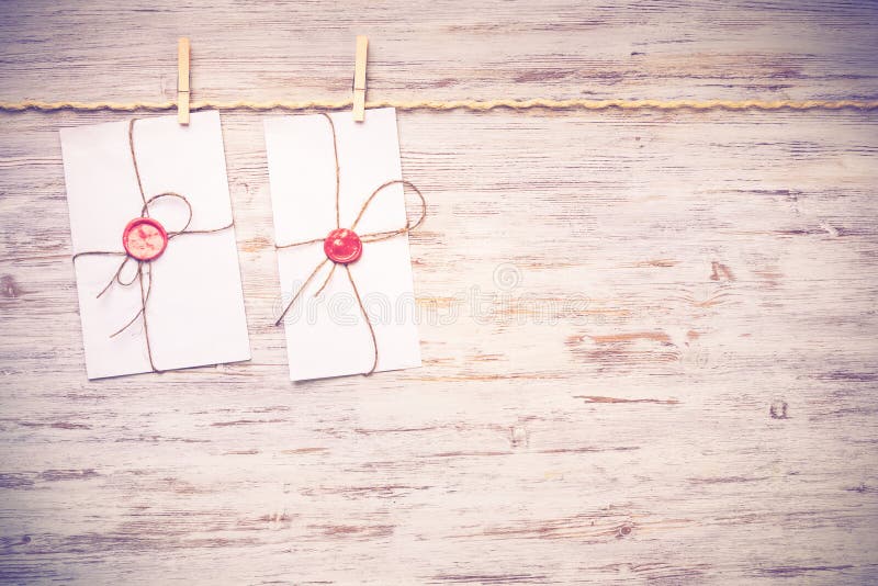 Mail envelope on rope stock image. Image of copy, shape - 70257065