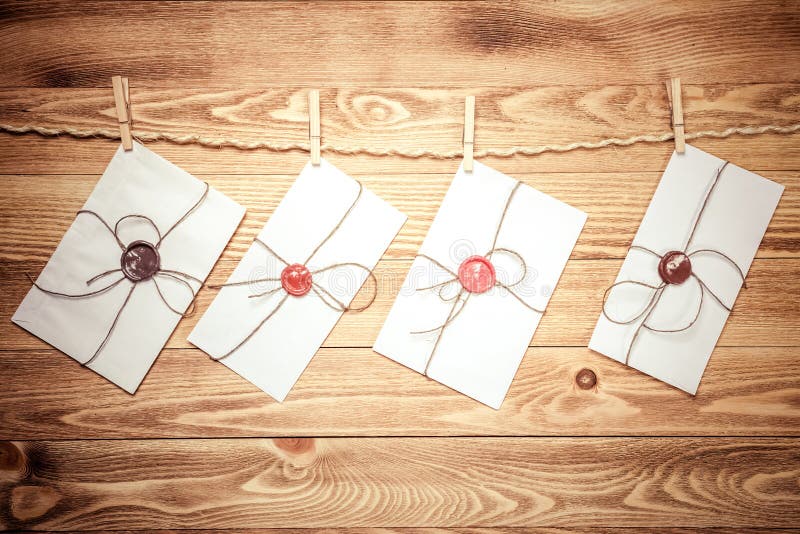 Mail envelope on rope stock photo. Image of greeting - 81746050
