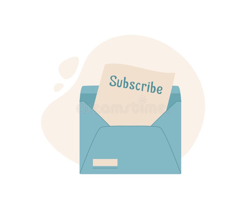 Mail Envelope with Subscribe Message Stock Illustration - Illustration ...
