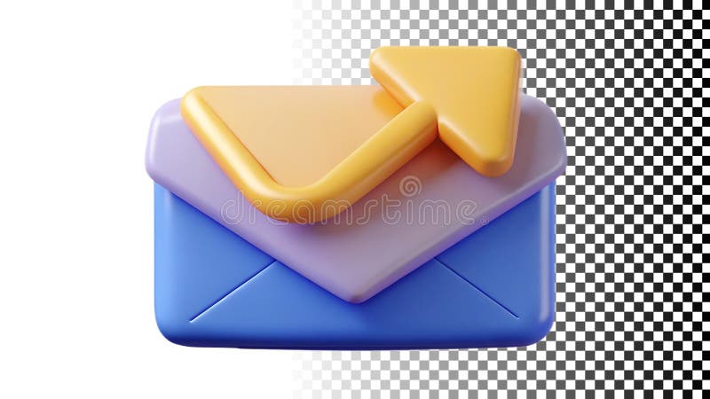 Mail Envelope with Upward Arrow, Representing Sending Mail Png ...