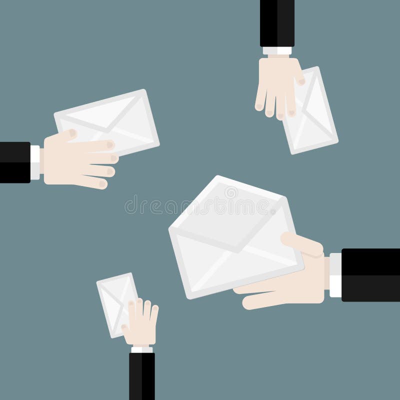 Mail exchange stock vector. Illustration of flat, send - 47698563