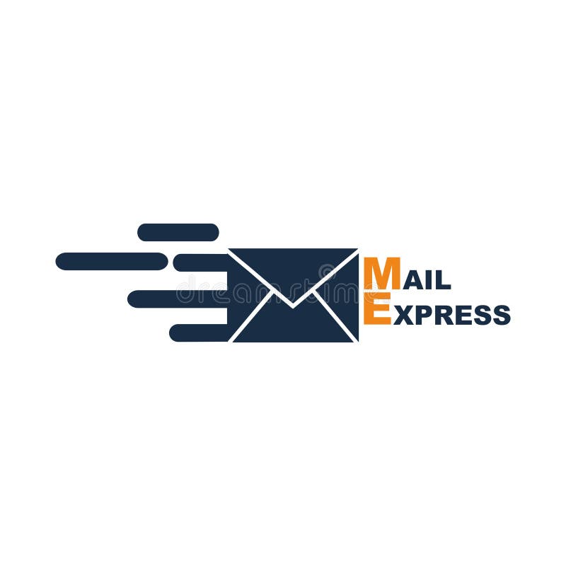 Mail Express Logo Design Template Stock Vector - Illustration of ...