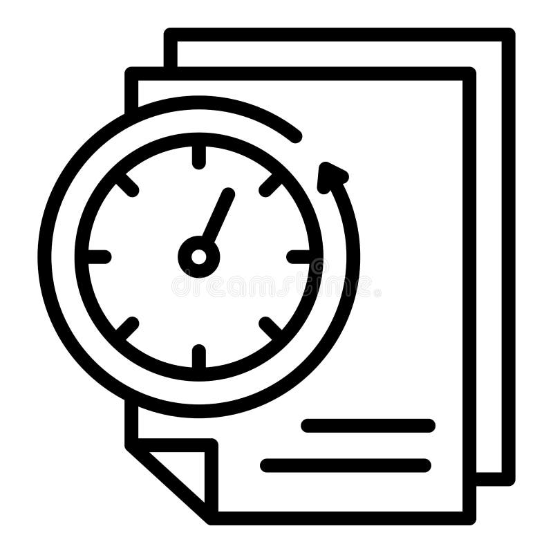 Mail Fast Time Report Icon, Outline Style Stock Vector - Illustration ...