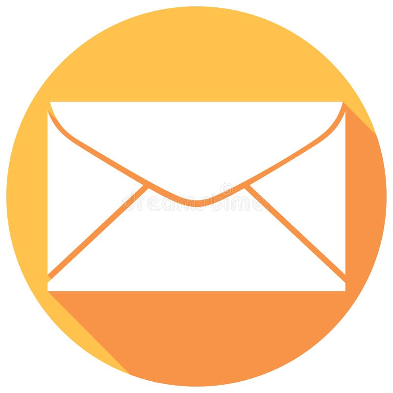 Mail Flat Icon Envelope Symbol Stock Vector - Illustration of color ...