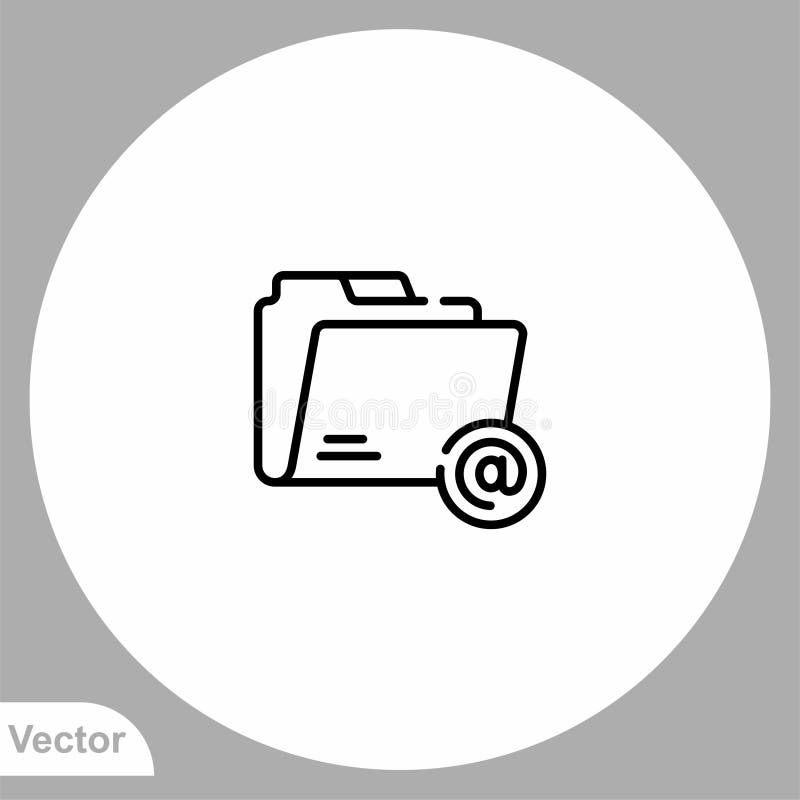 E-mail Folder at Symbol Red Icon Stock Illustration - Illustration of ...