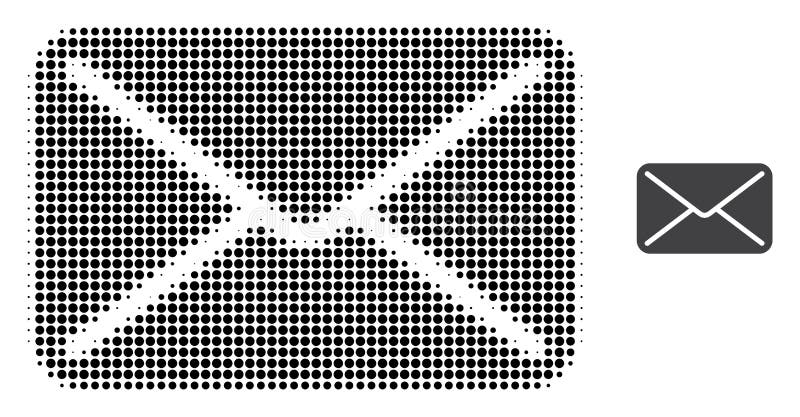 Mail Halftone Dot Icon stock vector. Illustration of communication ...