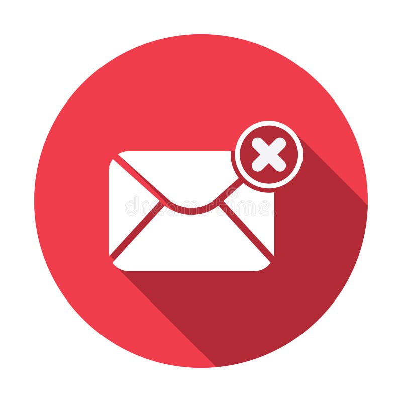 Mail Icon with Cancel Sign. Mail Icon and Close, Delete, Remove Symbol ...