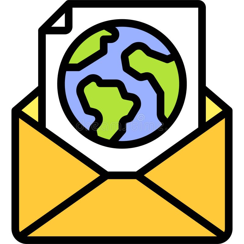 Mail Icon, Earth Day Related Vector Stock Vector - Illustration of ...