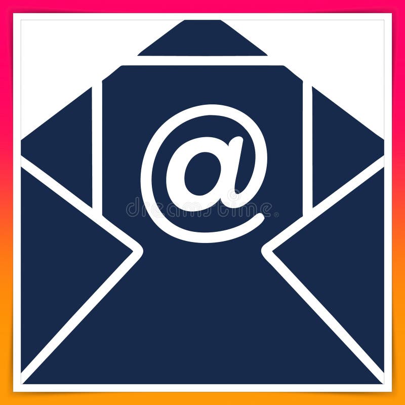 Mail Icon. Envelope with Email Symbol Stock Illustration - Illustration ...
