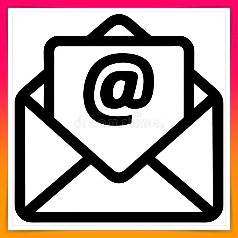 Mail Icon. Envelope with Email Symbol Stock Illustration - Illustration ...