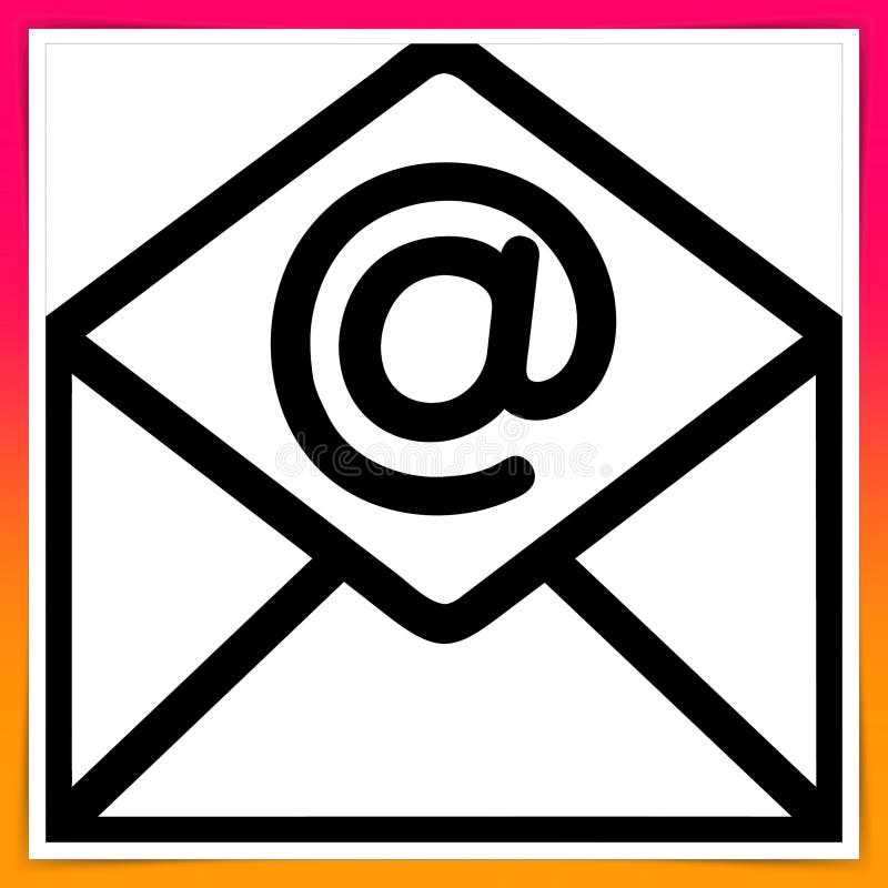 Mail Icon. Envelope with Email Symbol Stock Illustration - Illustration ...