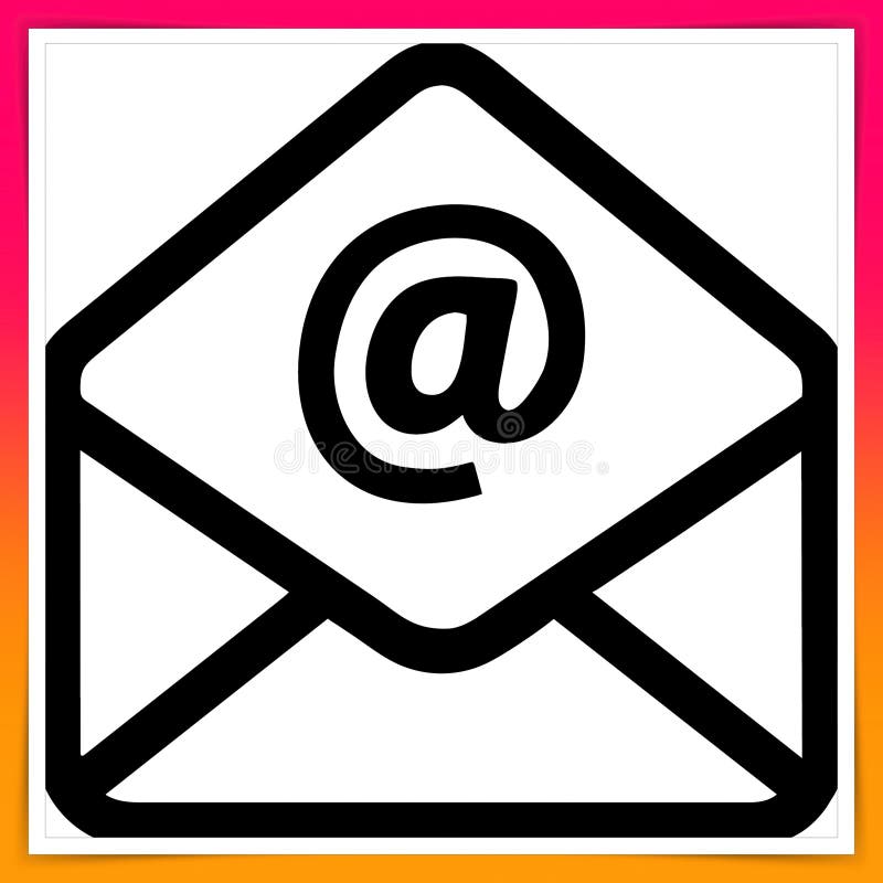 Mail Icon. Envelope with Email Symbol Stock Illustration - Illustration ...