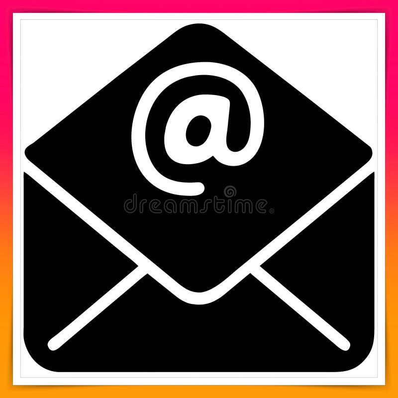 Mail Icon. Envelope with Email Symbol Stock Illustration - Illustration ...