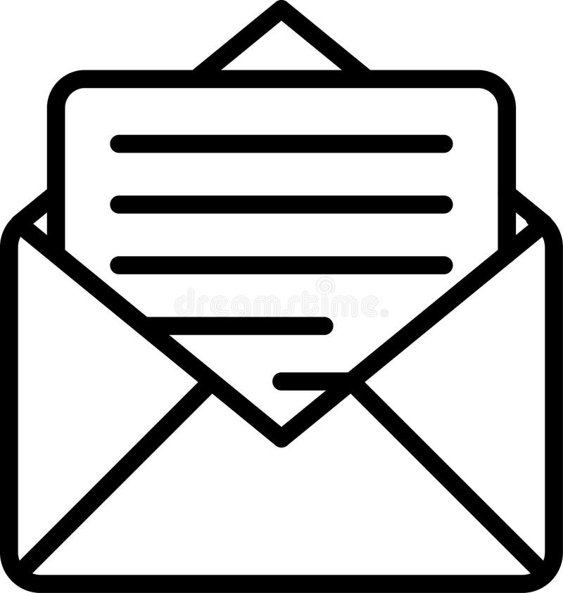 Email Envelope Vector Illustration. Postcard Retro Template. Blank Post ...