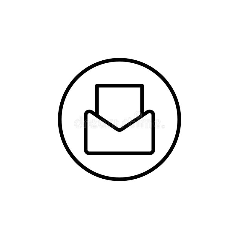 Mail icon Thin vector set stock vector. Illustration of symbol - 341066082