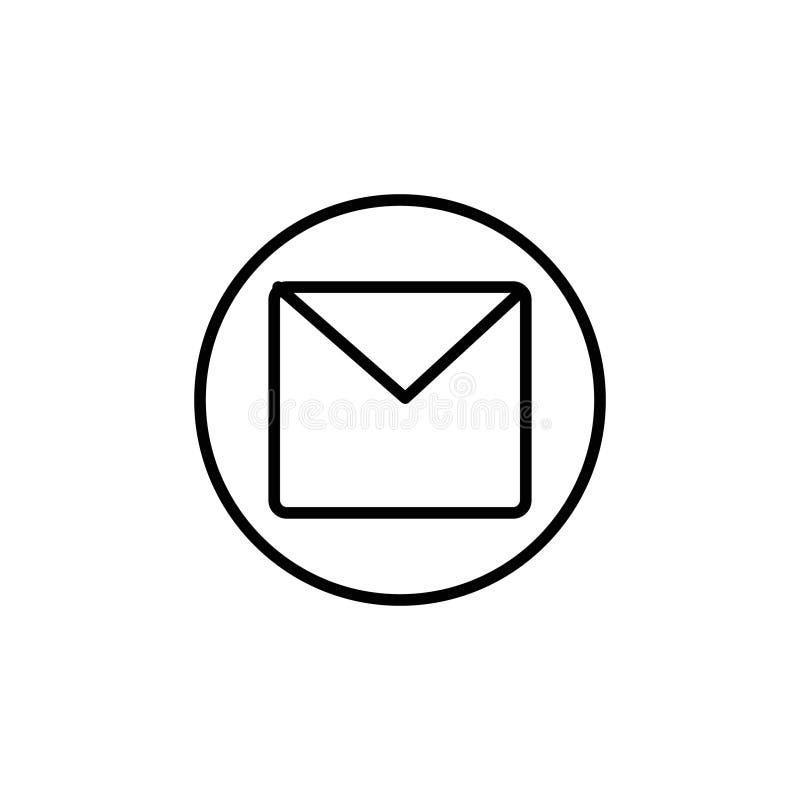 Mail icon Thin vector set stock vector. Illustration of electronic ...