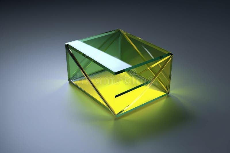 Mail Icon. Gradient Color of Green and Yellow, 3d. Beautiful ...