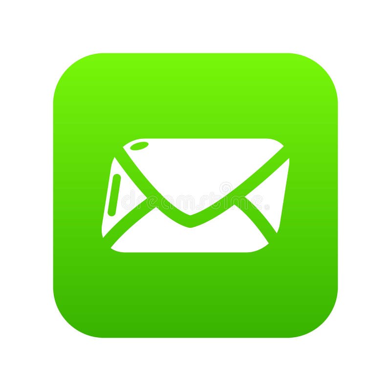 Mail icon green vector stock vector. Illustration of message - 114903603