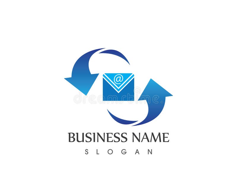 Mail icon logo template stock vector. Illustration of info - 115702605