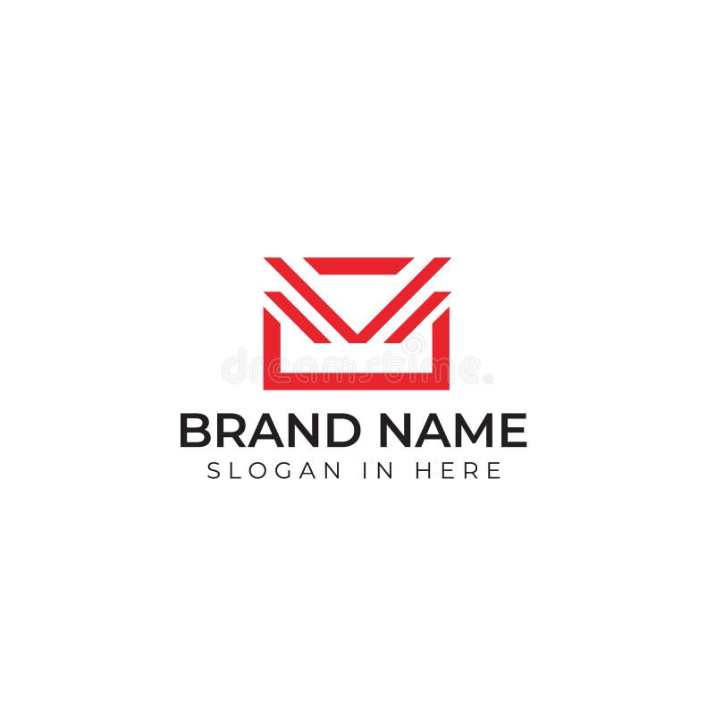 Mail Icon with M Letter Logo Design Template Stock Vector ...