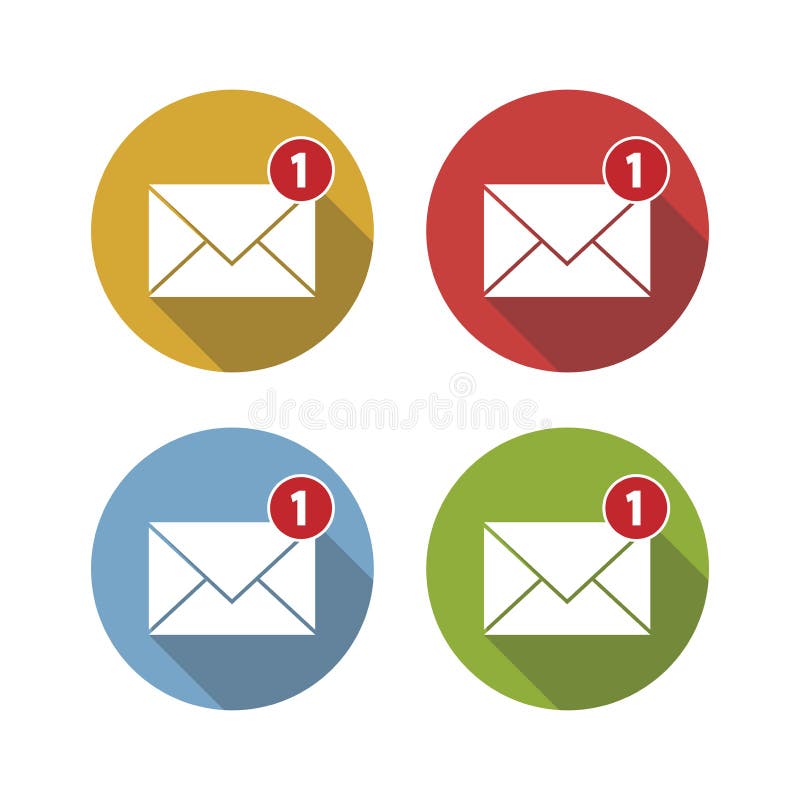 Mail Icon,New Email Notification,Simple Design Style.vector ...
