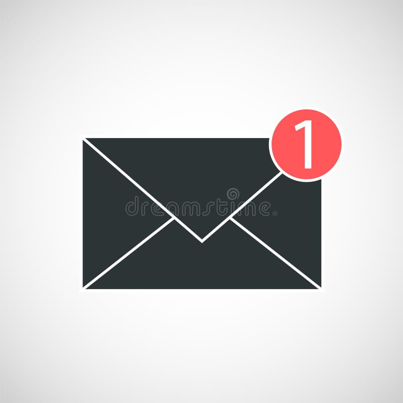 Mail Icon. New Message in the Mail Stock Illustration - Illustration of ...