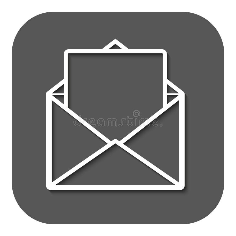 The Mail Icon. Open Envelope Symbol Stock Vector - Illustration of open ...