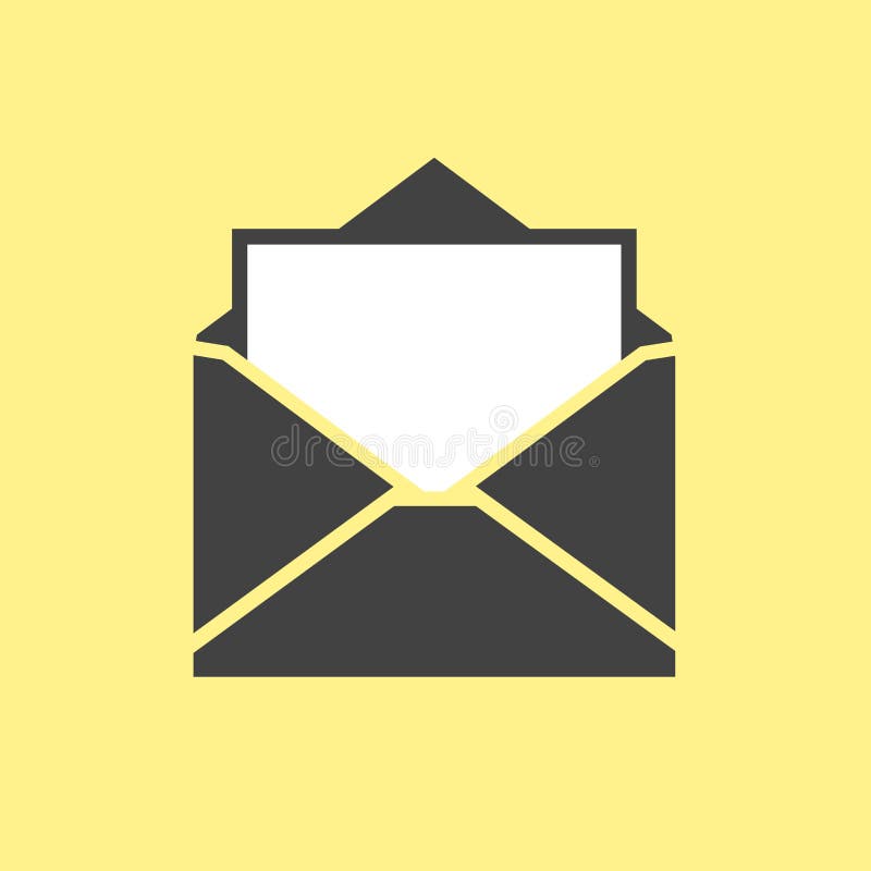 Mail Icon. Opened Envelope. Vector Illustration Stock Vector ...
