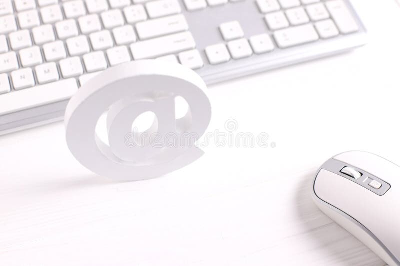 Mail Icon, at Symbol for Email Address Stock Photo - Image of mail ...